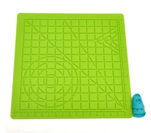 3D pen drawing silicone mat with tamplates - green